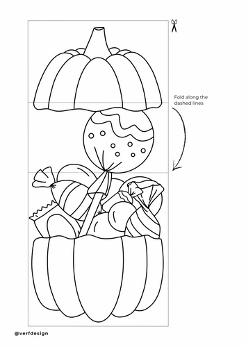 Halloween Surprise Pumkin Cards Paper Craft | Teaching Resources
