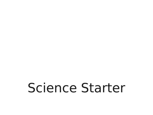 GCSE Science Starters Skills Part 2 | Teaching Resources