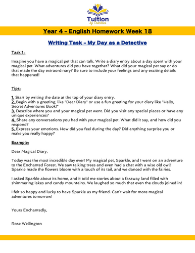 18. Year 4 Creative Writing & Spelling | Teaching Resources