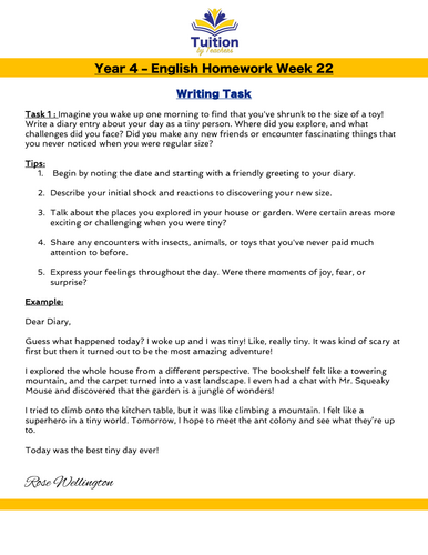 22. Year 4 - Creative Writing & Spelling | Teaching Resources