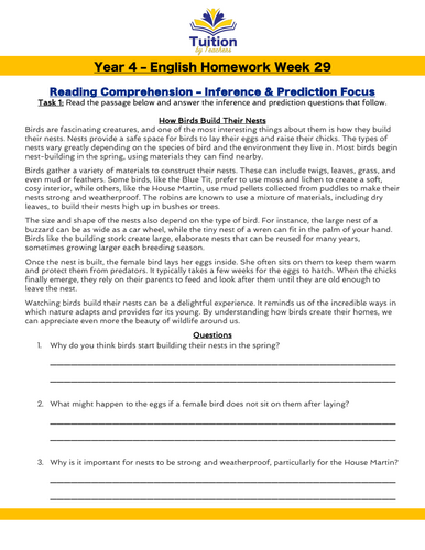 29. Year 4 Reading Comprehension & Perfect Present Tense | Teaching ...