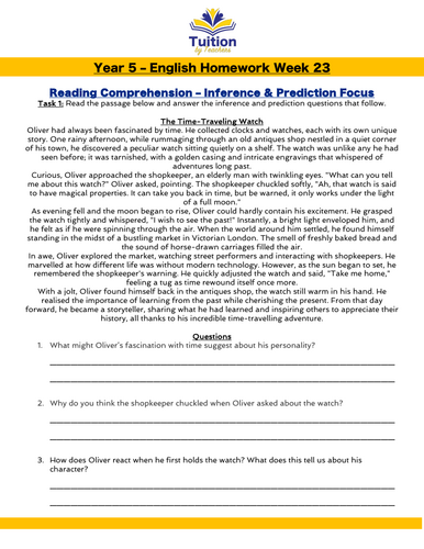 23. Year 5 - Reading Comprehension & Commas in Relative Clauses | Teaching Resources