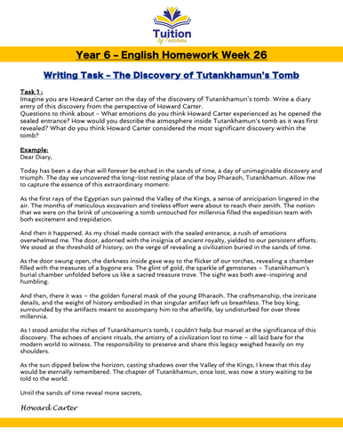 26. Year 6 - Creative Writing & Spelling | Teaching Resources