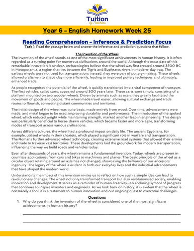 25. Year 6 - Reading Comprehension & Past & Present Tense | Teaching ...