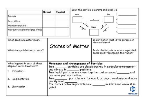 C2 States of Matter & Water Treatment Revision Mat – Engage GCSE ...