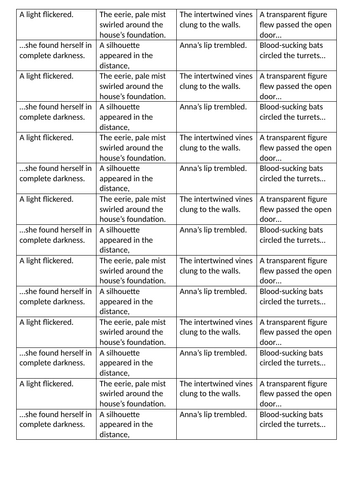 The Manor House- Talk for Writing- Scary tale- Tension and suspense ...