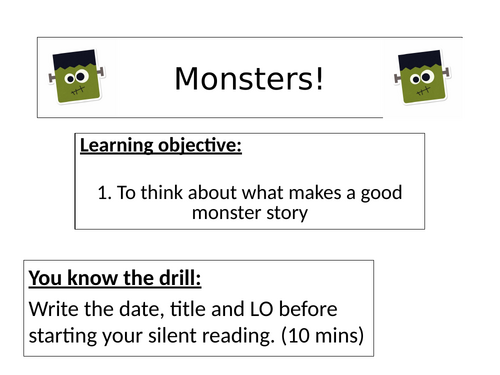 KS3 Non-Fiction writing (literary monsters) | Teaching Resources
