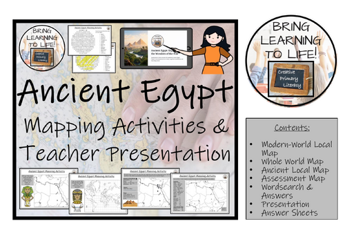 Ancient Egypt Map Activities and Presentation | Teaching Resources