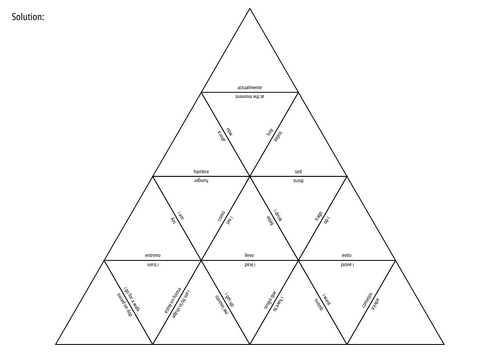 Spanish healthy life food tarsia | Teaching Resources