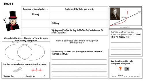 Scrooge Revision Worksheets | Teaching Resources