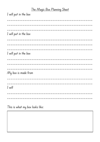 6 Lessons based around 'The Magic Box' Poem | Teaching Resources
