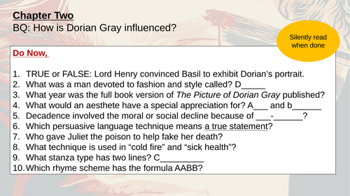 The Picture of Dorian Gray Full Scheme of Work for KS3 | Teaching Resources