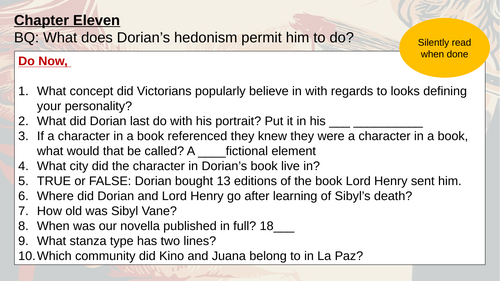 The Picture of Dorian Gray Full Scheme of Work for KS3 | Teaching Resources