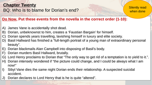 The Picture of Dorian Gray Full Scheme of Work for KS3 | Teaching Resources