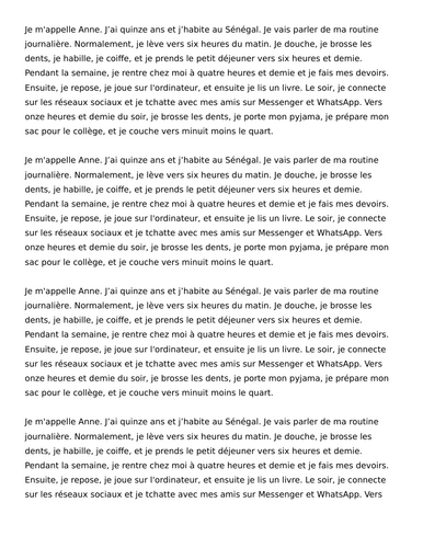015. FRENCH Year 7 Unit 15: Routine journalière + lire l'heure ...