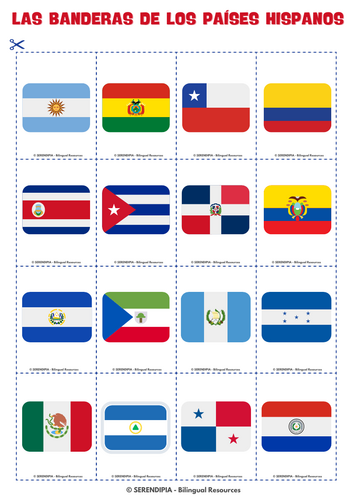 JUEGOS PAISES HISPANOS Banderas Capitales | Spanish-speaking Countries ...