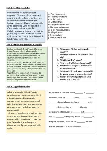 1. Year 8 Unit 9: French: Où habites-tu ? (EPI / MARS EARS) - 2025 ...