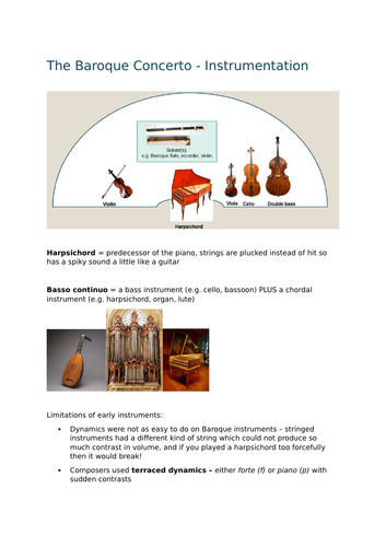 The Baroque Concerto (OCR) | Teaching Resources