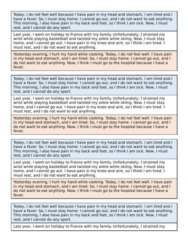 06. GCSE FRENCH: Accidents, illnesses & injuries (+ modal verbs ...