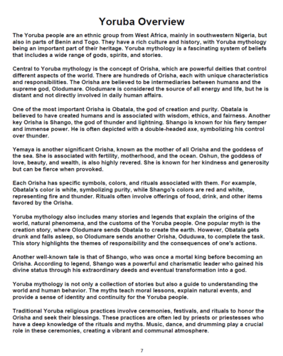 Mythology of West Africa Worksheet Packet (37 Total) | Teaching Resources