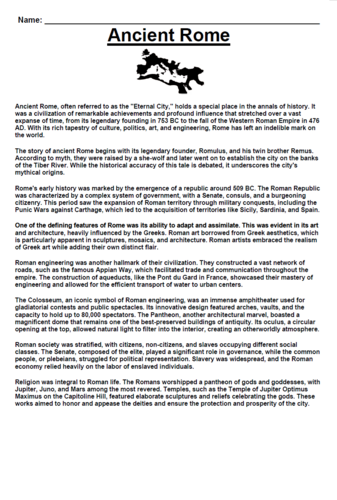 Ancient Rome Worksheet Packet (82 Total Assignments) | Teaching Resources