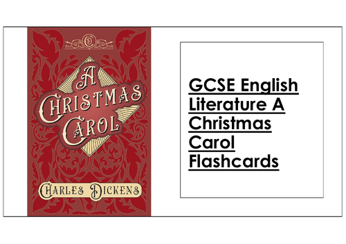 A Christmas Carol Revision Flashcards | Teaching Resources