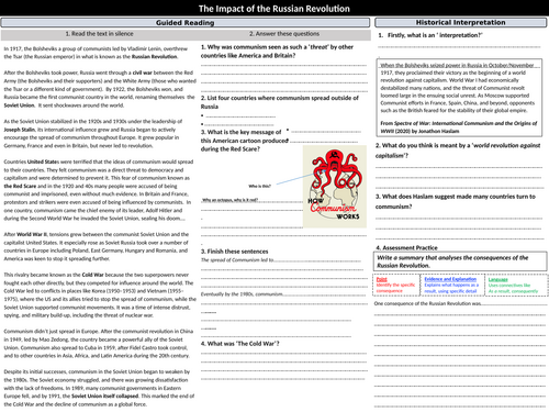 KS3 History - The global impact of the Russian Revolution | Teaching ...