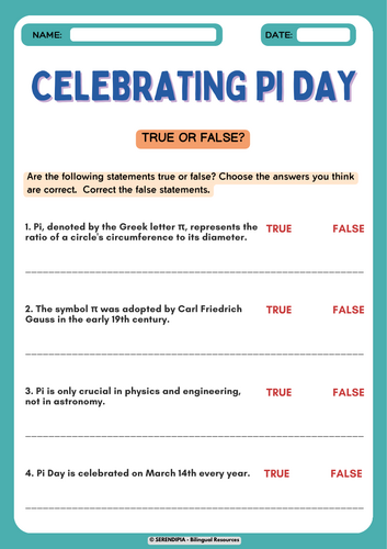 The History of Pi Day | READING COMPREHENSION ACTIVITIES | No-Prep ...