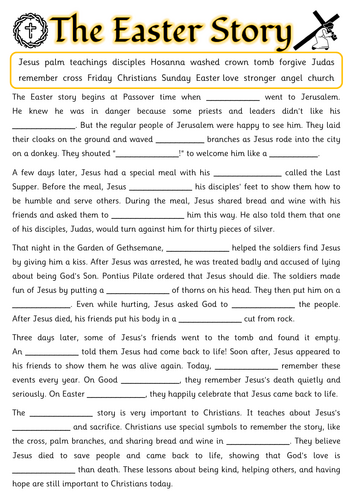 Easter Story: Reading Comprehension | Teaching Resources