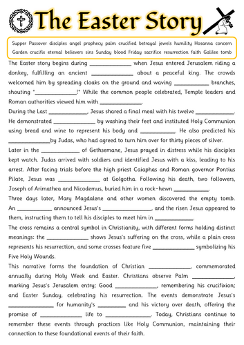 Easter Story: Reading Comprehension | Teaching Resources