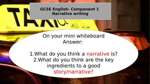 Narrative writing - Component 1 Section B - Eduqas GCSE English ...