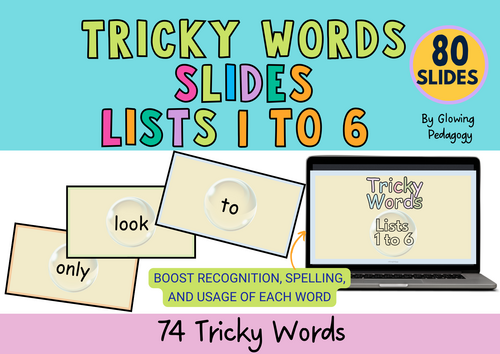 KS1 Tricky Words Displays and Slides - Sight Words Interactive Practice ...