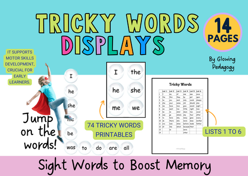 KS1 Tricky Words Displays and Slides - Sight Words Interactive Practice ...
