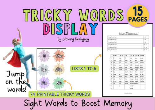 Tricky Words Flowers Display for Year 1 – Fun Phonics Activities for ...