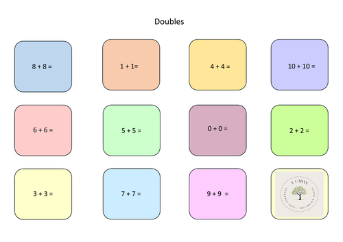 Doubles to 20 board game/mat | Teaching Resources