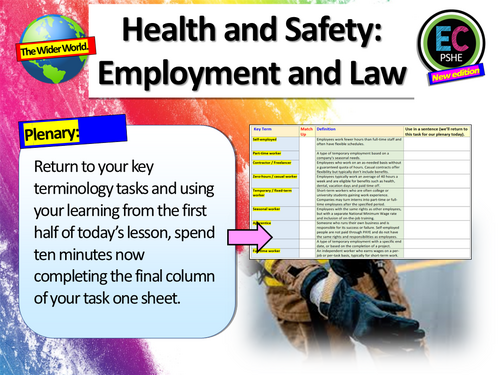 Health and Safety at Work - Careers | Teaching Resources