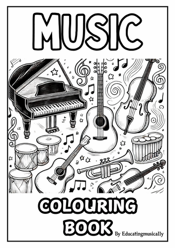 Music Colouring Book | Teaching Resources