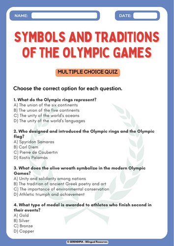 Olympic Games NO PREP READING COMPREHENSION | Olympic Games Symbols ...