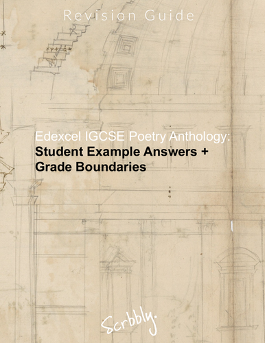 Edexcel IGCSE Poetry: Student Answers, Mark Scheme + Grade Boundaries ...