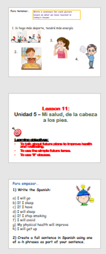 GCSE Spanish New Spec 2024 Module 4: Mi estilo de vida. ALL LESSONS ...