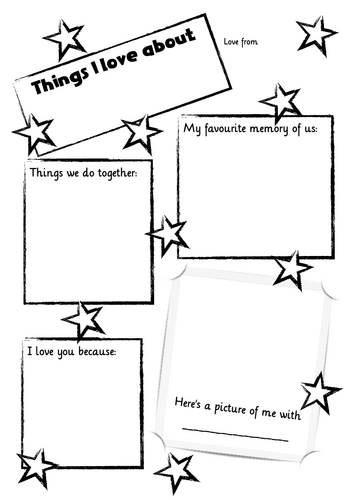 Father's Day 'Things I love About You' Activity | Teaching Resources