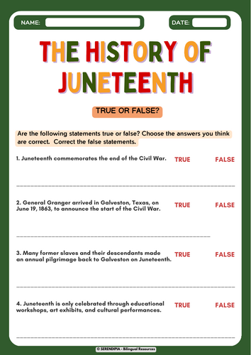 Juneteenth History Reading Comprehension Activities Middle School ...