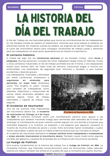 Historia del Día del Trabajo (EE.UU.) | ACTIVIDADES LECTURA ESCRITURA ...