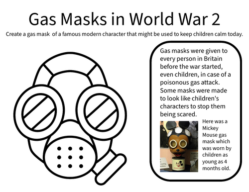 World War 2 Gas Mask Design resource | Teaching Resources