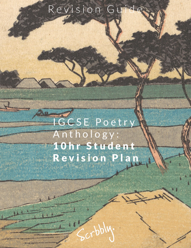 FREE 10hr Revision Plan for Edexcel iGCSE Poetry Students | Teaching ...