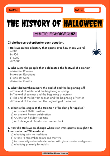 History of Halloween & Traditions | NO-PREP READING COMPREHENSION ...
