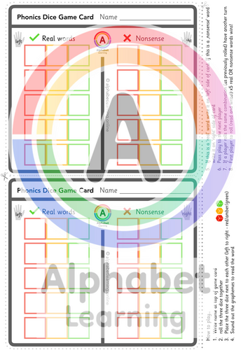 Phase 2 Phonics Dice Game | Teaching Resources