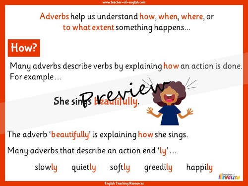 Adverbs - Year 5 and 6 | Teaching Resources