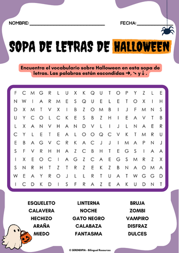 La Historia de Halloween | ACTIVIDADES LECTURA & ESCRITURA | Spanish ...