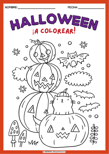 SPANISH Halloween Activities For Primary | Halloween Spanish Vocabulary ...
